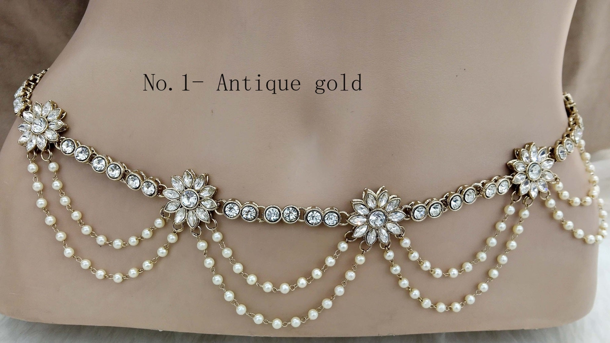 gold belt Sari Saree belly Chain Jewelry Indian Kamarbandh Kamarband B ...